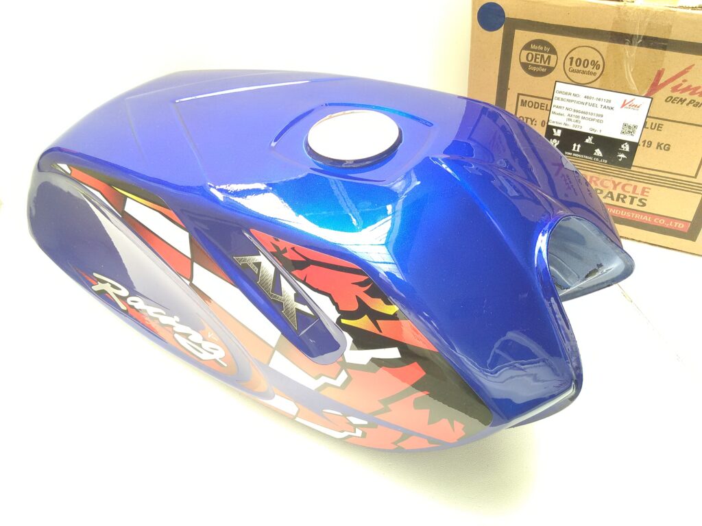 TANQUE AX100 AZUL RACING vini - importadoracolmotos.com